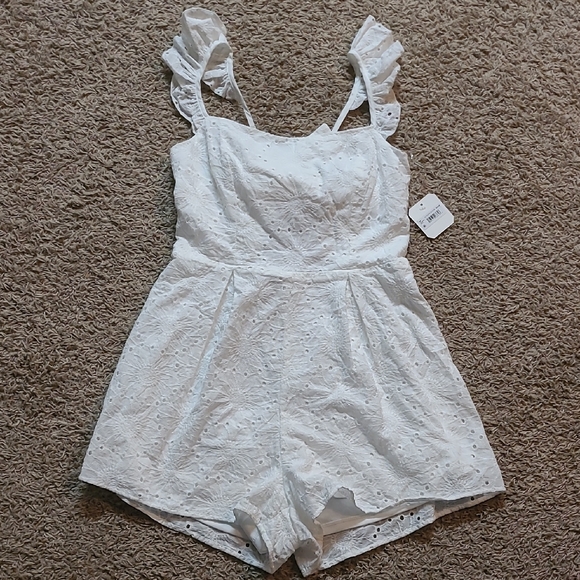Altar'd State | Pants & Jumpsuits | Altard State White Eyelet Romper ...